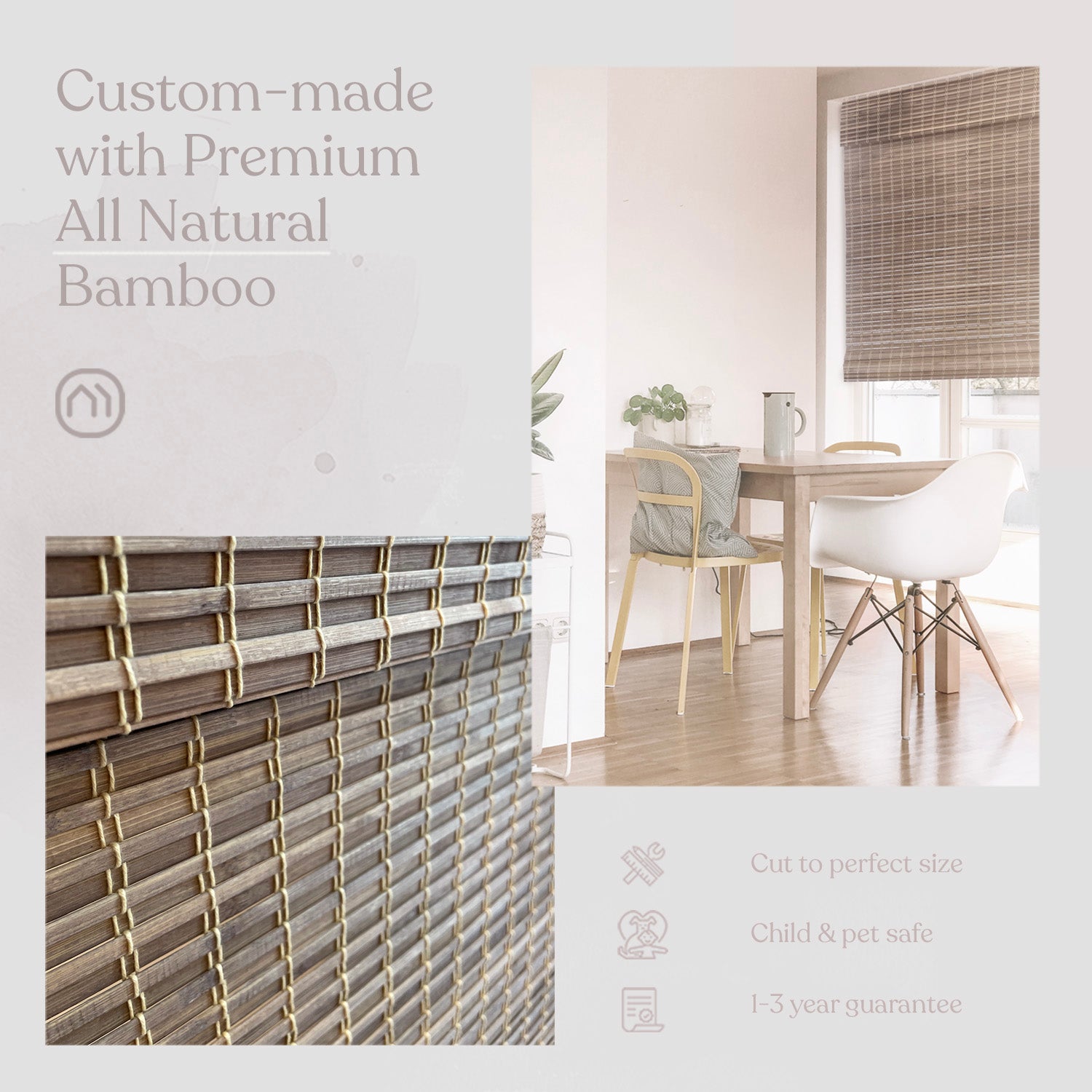 Cordless Bamboo Shade: Rustic Collection – MOOD